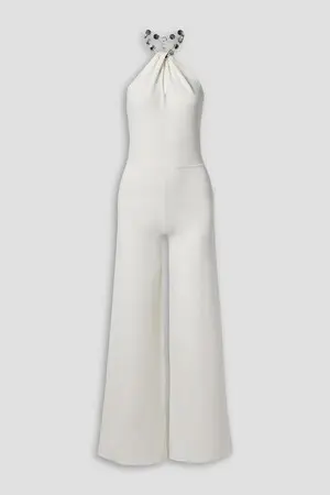 Galvan Globe Cleopatra Embellished Stretch-knit Jumpsuit