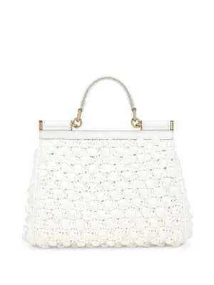 Dolce & Gabbana Large Sicily Tote Bag - White