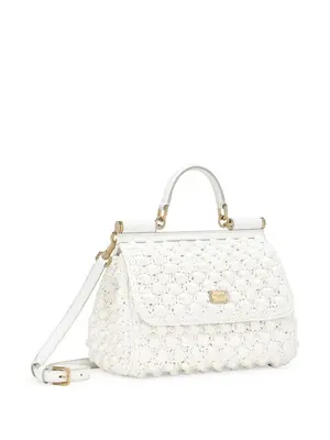 Dolce & Gabbana Large Sicily Tote Bag - White