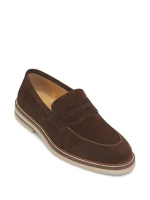 Brunello Cucinelli Low-heel Suede Loafers