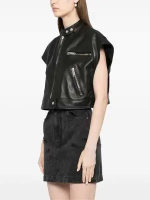 HALFBOY Short-sleeve Cropped Biker Jacket