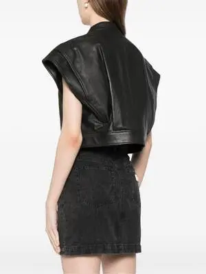 HALFBOY Short-sleeve Cropped Biker Jacket