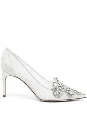 Rene Caovilla Lace Pumps
