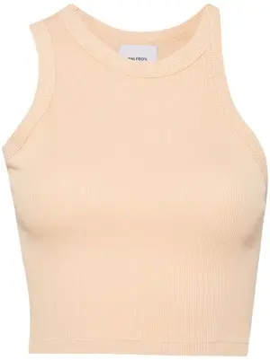 HALFBOY Logo-embroidered Top - Brown