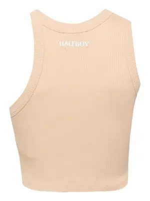 HALFBOY Logo-embroidered Top - Brown