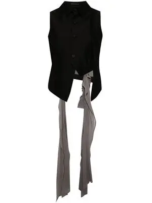 Yohji Yamamoto Asymmetric Draped Waistcoat