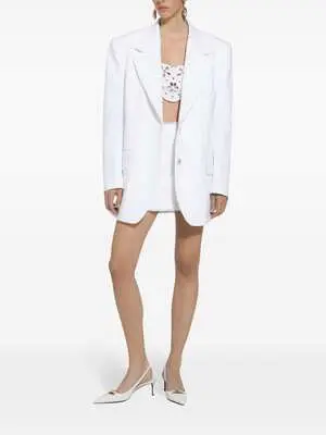 Dolce & Gabbana Mini A-line Tweed Skirt - White