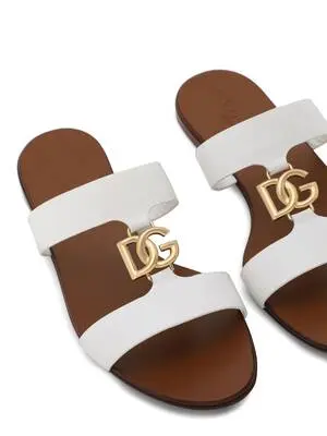 Dolce & Gabbana Bianca Leather Sandals