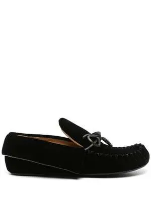 JW Anderson Ribbon-fastening Velvet Loafers