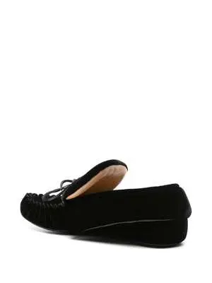 JW Anderson Ribbon-fastening Velvet Loafers