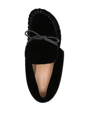 JW Anderson Ribbon-fastening Velvet Loafers