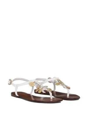 Dolce & Gabbana Votive-appliqué Raffia Sandals