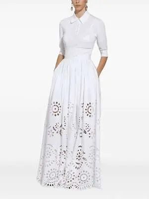 Dolce & Gabbana Openwork Embroidery Tiered Maxi Skirt