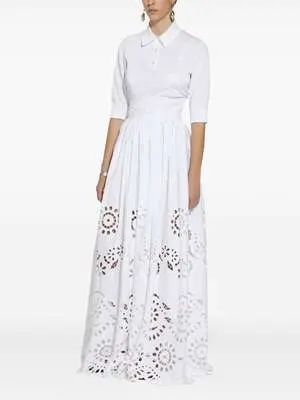 Dolce & Gabbana Openwork Embroidery Tiered Maxi Skirt