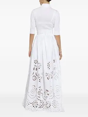 Dolce & Gabbana Openwork Embroidery Tiered Maxi Skirt