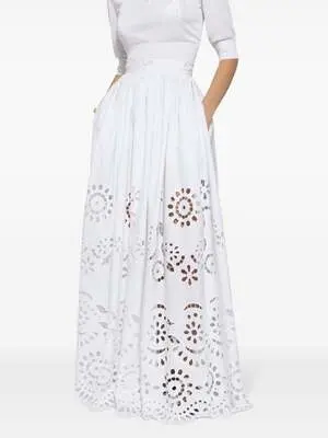Dolce & Gabbana Openwork Embroidery Tiered Maxi Skirt