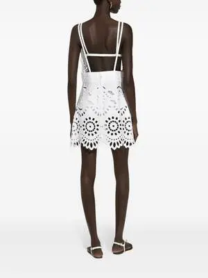 Dolce & Gabbana Sleeveless Openwork Embroidery Mini Dress