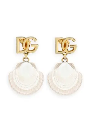 Dolce & Gabbana Dg Shell Drop Earrings - Gold