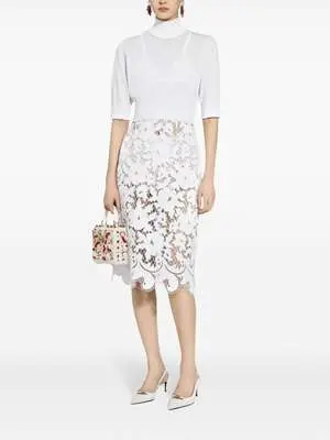 Dolce & Gabbana Floral-embroidered Open-work Skirt