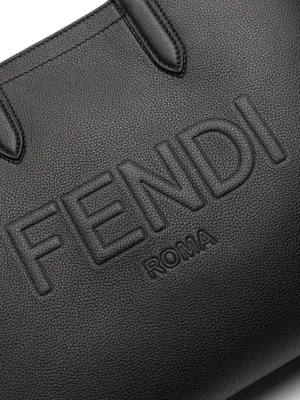 Fendi Roma Logo-embossed Leather Tote Bag