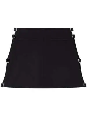 COURREGES Buckled Wool Miniskirt