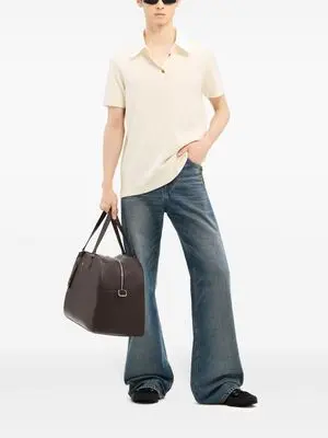 COURREGES Contrasting Cotton Blend Polo Shirt