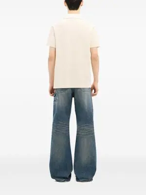 COURREGES Contrasting Cotton Blend Polo Shirt