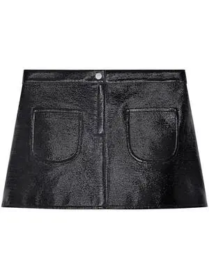 COURREGES A-line Coated Miniskirt