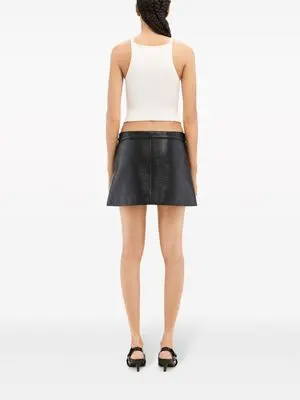 COURREGES A-line Coated Miniskirt