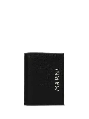 Marni Bi-fold Leather Wallet - Black