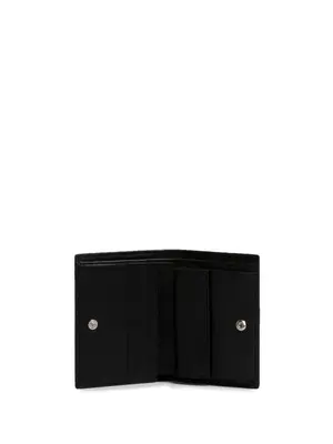 Marni Leather Bifold Wallet With Mending-embroidery - Black