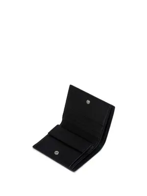 Marni Leather Bifold Wallet With Mending-embroidery - Black