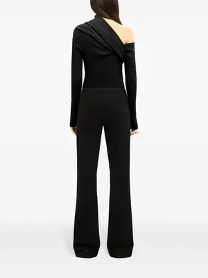 COURREGES Logo-embroidered Knitted Jumper - Black