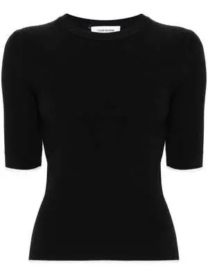Thom Browne Contrasting-trim Ribbed Jumper - Black