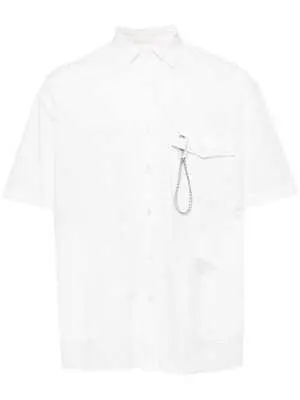 AND WANDER Appliqué-detail Short-sleeve Shirt