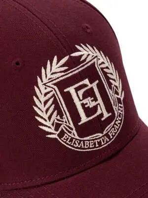 Elisabetta Franchi Embroidered Logo Baseball Cap - Red