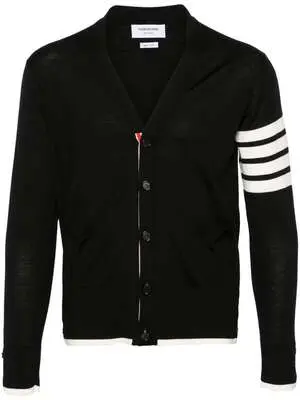 Thom Browne Fine Merino Wool 4-bar Relaxed Fit Cardigan