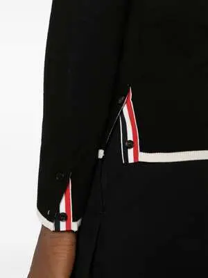 Thom Browne Fine Merino Wool 4-bar Relaxed Fit Cardigan