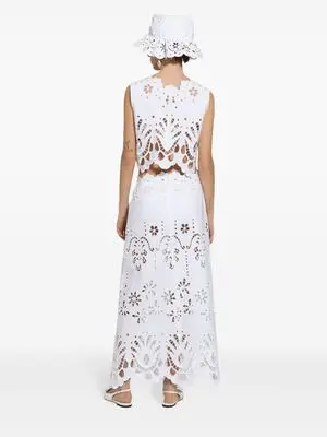 Dolce & Gabbana Cut-out Cotton Crop Top