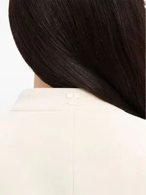 COURREGES Heritage Concealed-fastening Crepe Jacket - White