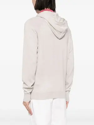 John Smedley Merino Zipped Hoodie - Neutrals