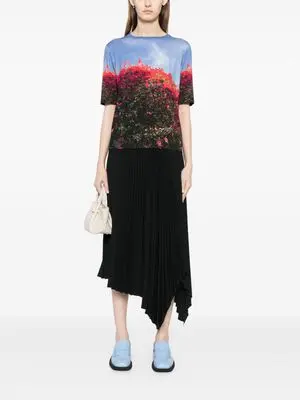 AGNES B. Bougainvilleas-print T-shirt