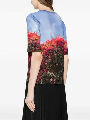 AGNES B. Bougainvilleas-print T-shirt