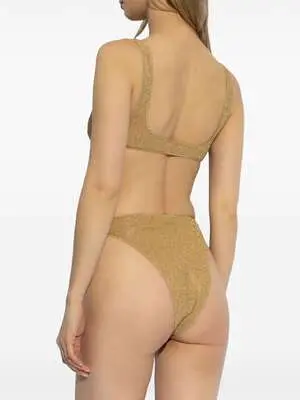 Oseree Lumiere Sporty 90s Bikini - Gold