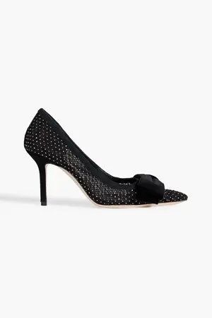 JIMMY CHOO Flaca 50 Crystalembellished Mesh Pumps