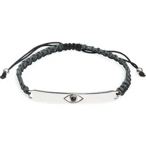 Caputo & Co Evil Eye Macramé Bracelet - Black Onyx