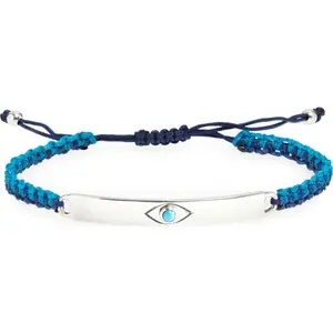 Caputo & Co Evil Eye Macramé Bracelet - Turquoise