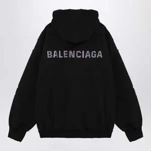 Balenciaga Archetype Fleece Hoodie In Black - 29% Off | Editorialist