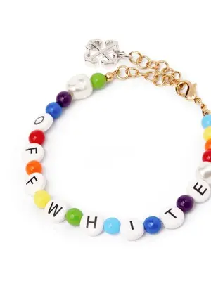 Off-White Logo-print Beaded Bracelet