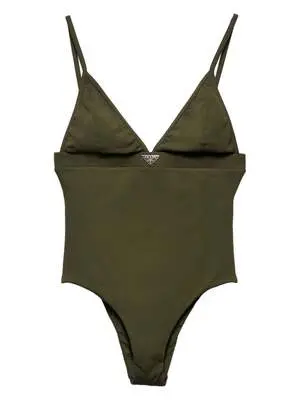 Prada Fine-ribbed Swimsuit - Green